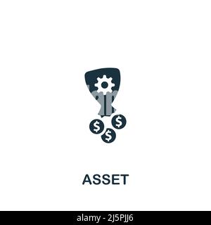 Financial Asset line icon. Monochrome simple Financial Asset outline ...