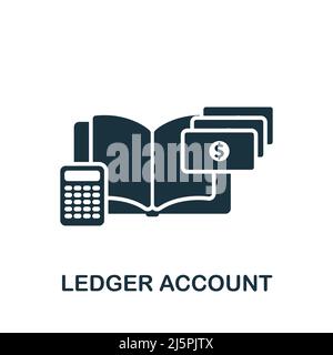 Ledger Account icon. Monochrome simple Accounting icon for templates ...