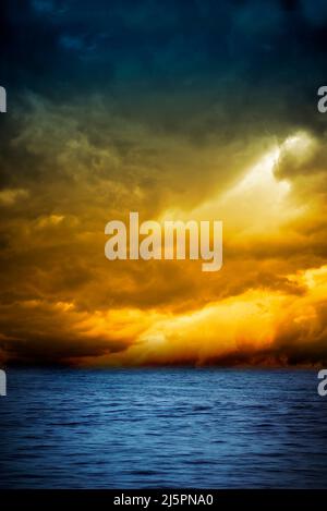 The dramatic sky on the sea Stock Photo - Alamy