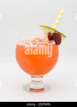 tropical cocktail of alcohol and natural juices Stock Photo - Alamy