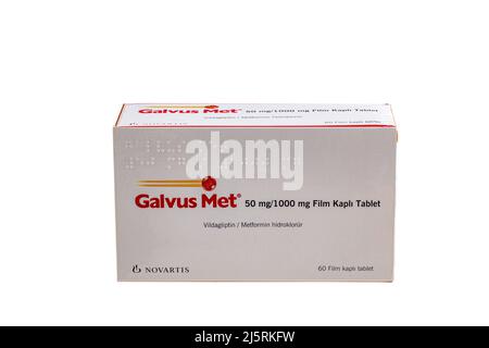 Istanbul, Turkey - January 18, 2022; Glifix 30 mg is a type 2 diabetes ...