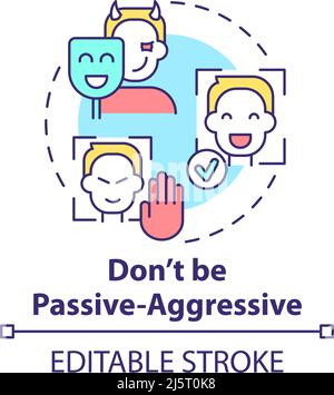 Passive-aggressive concept icon Stock Vector Image & Art - Alamy