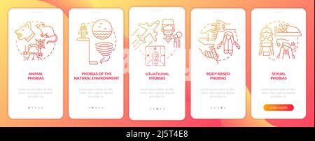 Specific phobias onboarding mobile app screen Stock Vector Image & Art ...