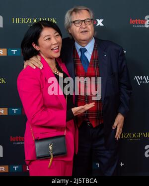 Munich. 25th Apr, 2022. Helmut MARKWORT (journalist) with his wife ...