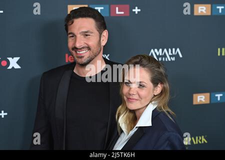 Munich. 25th Apr, 2022. Felicitas Woll, actress, and Benjamin Max Piwko ...