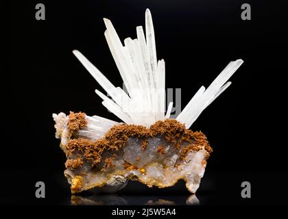 aragonite mineral specimen stone rock geology gem crystal Stock Photo ...