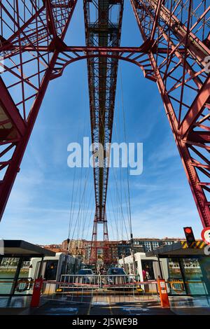 The Bizkaia suspension bridge between Portugalete and Las Arenas Stock ...