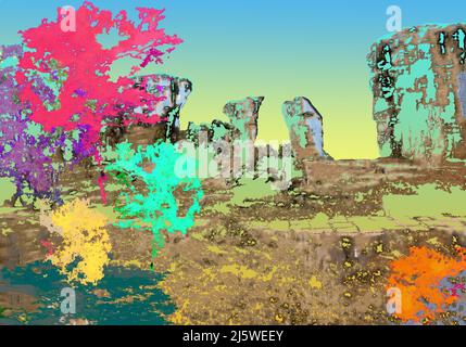 Outdoor Abstract background illustration Stock Photo - Alamy