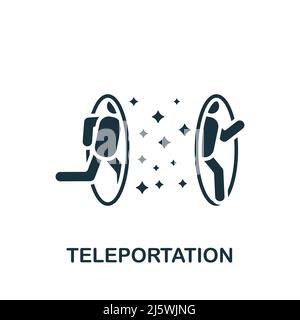 Teleportation icon. Monochrome simple Artificial Intelligence icon for ...
