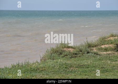Sea cliffs of boulder clay in front of beaches. Clay Cliffs and Beach ...
