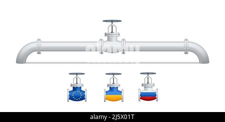 Natural liquefied gas pipeline inspection vector illustration. Cartoon ...