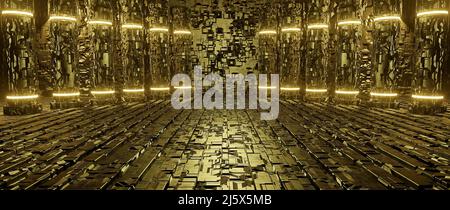 Futuristic glowing neon gold purple pink maroon red cyan blue abstract ...