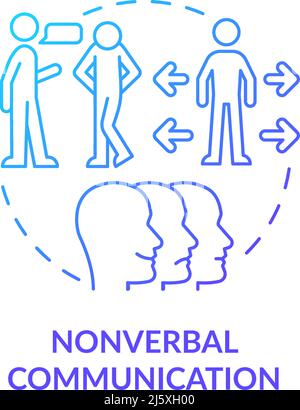 Eye contact concept icon. Nonverbal communication. Public speaking tips ...