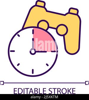 Time limit concept icon. Game timer idea thin line illustration ...