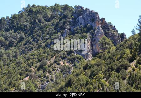 The Magro river canyon in Requena, Valencia region, eastern Spain Stock ...