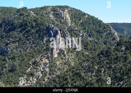 The Magro river canyon in Requena, Valencia region, eastern Spain Stock ...