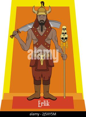 Illustration vector isolated of Mongolian mythical gods, Ulgen Stock ...