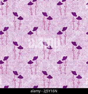 Mushroom pink linen effect texture pattern. Seamless woven woodland ...