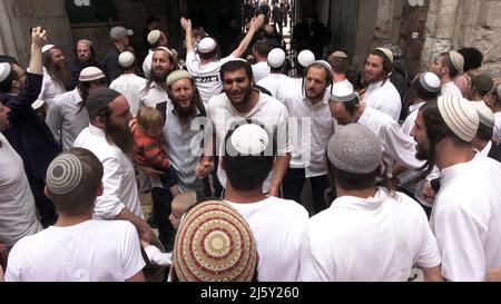JERUSALEM, ISRAEL - APRIL 2: Religious Jews of the priestly caste ...