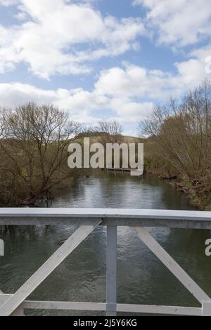 Day's Lock and Little Wittenham Bridge on River Thames seen from ...