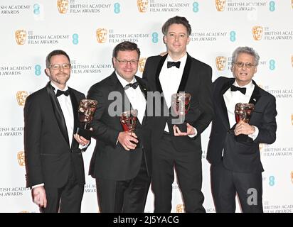 Mac Ruth, Ron Bartlett, Theo Green and Mark Mangini in the press room ...