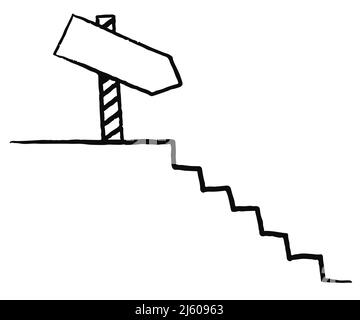 Falling down the stairs outline icon. Man falls from ladder outline ...