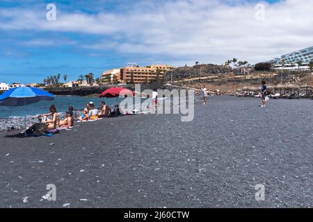 Playa Enramada, La Caleta, Costa Adeje, Tenerife. 20 January 2019. The ...