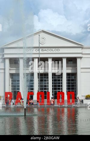 Façade of the new Bacolod Government Center in downtown Bacolod City ...