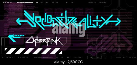 Graffiti Style Sci-fi Cyberpunk Abstract Technology Futuristic Alphabet ...