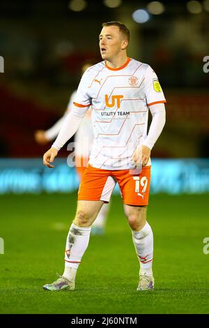 Shayne Lavery #19 of Blackpool during the game Stock Photo - Alamy