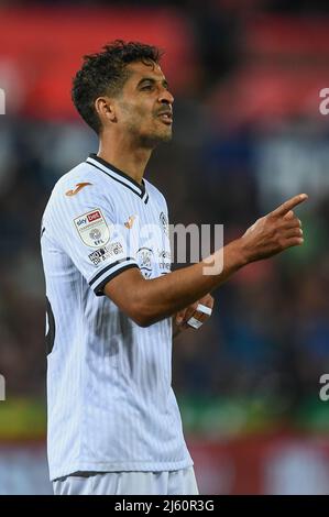Kyle Naughton #26 of Swansea City in action during the game under ...