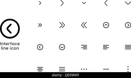 web and mobile UI basic essential minimal icon set Stock Vector Image & Art - Alamy