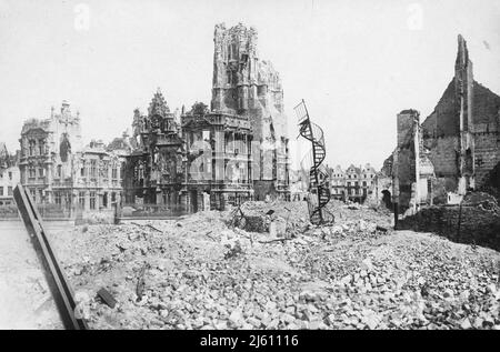 Destroyed Buildings During World War Ii In 1940 In Belgium Stock Photo ...