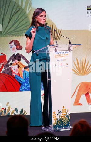 Queen Letizia of Spain speaks during the Zenda Awards ceremony at the ...