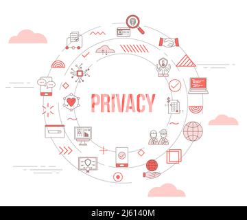 Data Privacy Poster Template Flat Cartoon Background Vector ...