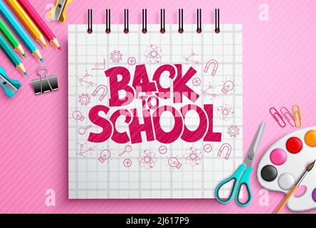 Concept Back to School with Notepad Stock Vector Image & Art - Alamy