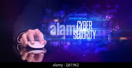 hand holding wireless peripheral, cyber business concept Stock Photo ...