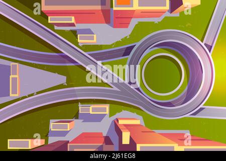 Empty highway, overpass road for expressway. Sunny morning background ...