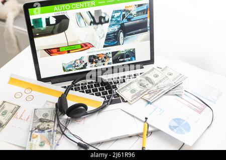 Auto shop staff worker overhaul gear engine broken car. Mechanic man ...