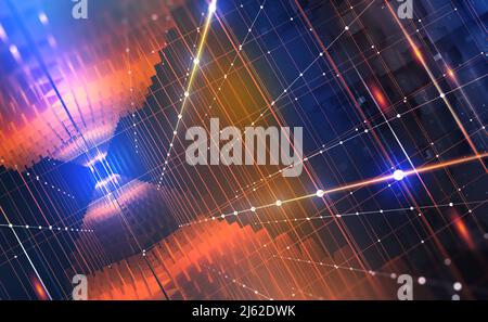 Abstract future technology background - computer-generated 3D image ...