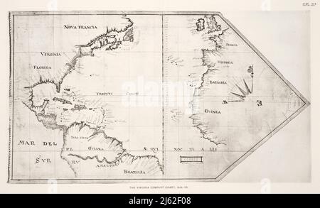 New map of Virginia - compiled from the latest maps Stock Photo - Alamy