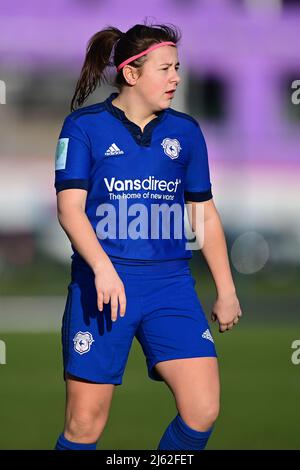 CARDIFF, WALES - 30 JANUARY 2022: Megan Saunders of Cardiff City Women ...