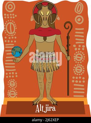Illustration vector isolated of Australian mythology, Aboriginal god ...