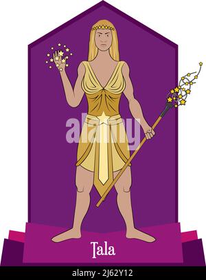 Illustration vector isolated of Filipino mythical goddess, Idiyanale ...