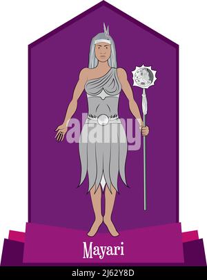 Illustration vector isolated of Filipino mythical goddess, Tala, deity ...
