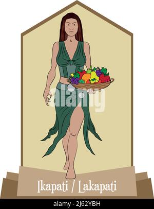 Illustration vector isolated of Filipino mythical goddess, Idiyanale ...