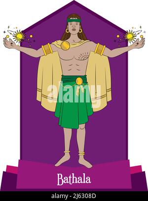 Illustration vector isolated of Filipino mythical goddess, Idiyanale ...