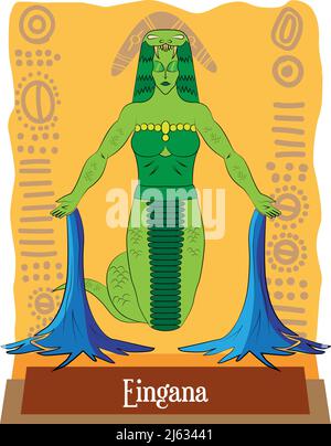Illustration vector isolated of Australian mythology, Aboriginal god ...