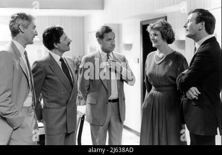 London.UK. Penelope Keith, Peter Bowles, Wanda Ventham and Donald ...