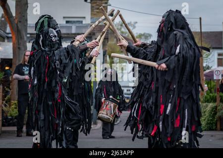 Border style Morris Men perform at an English Village fair Stock Photo ...